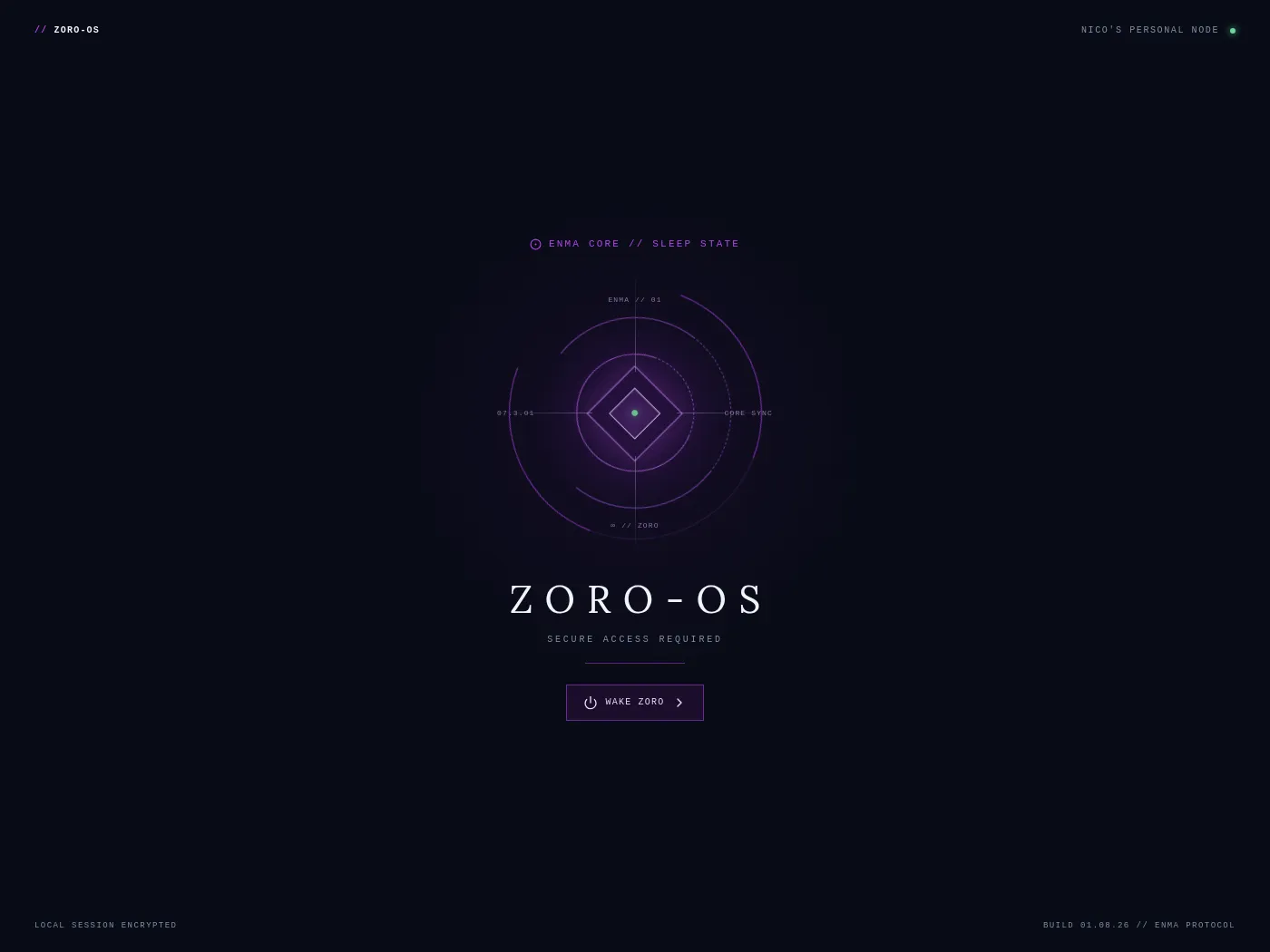 ZORO-OS Personal AI HUD