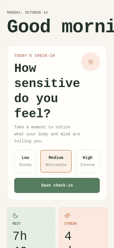 Sensitivity Tracker