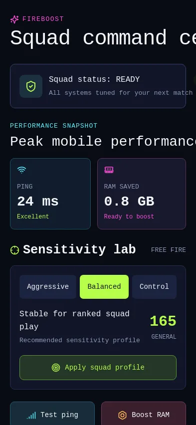 FireBoost Squad App