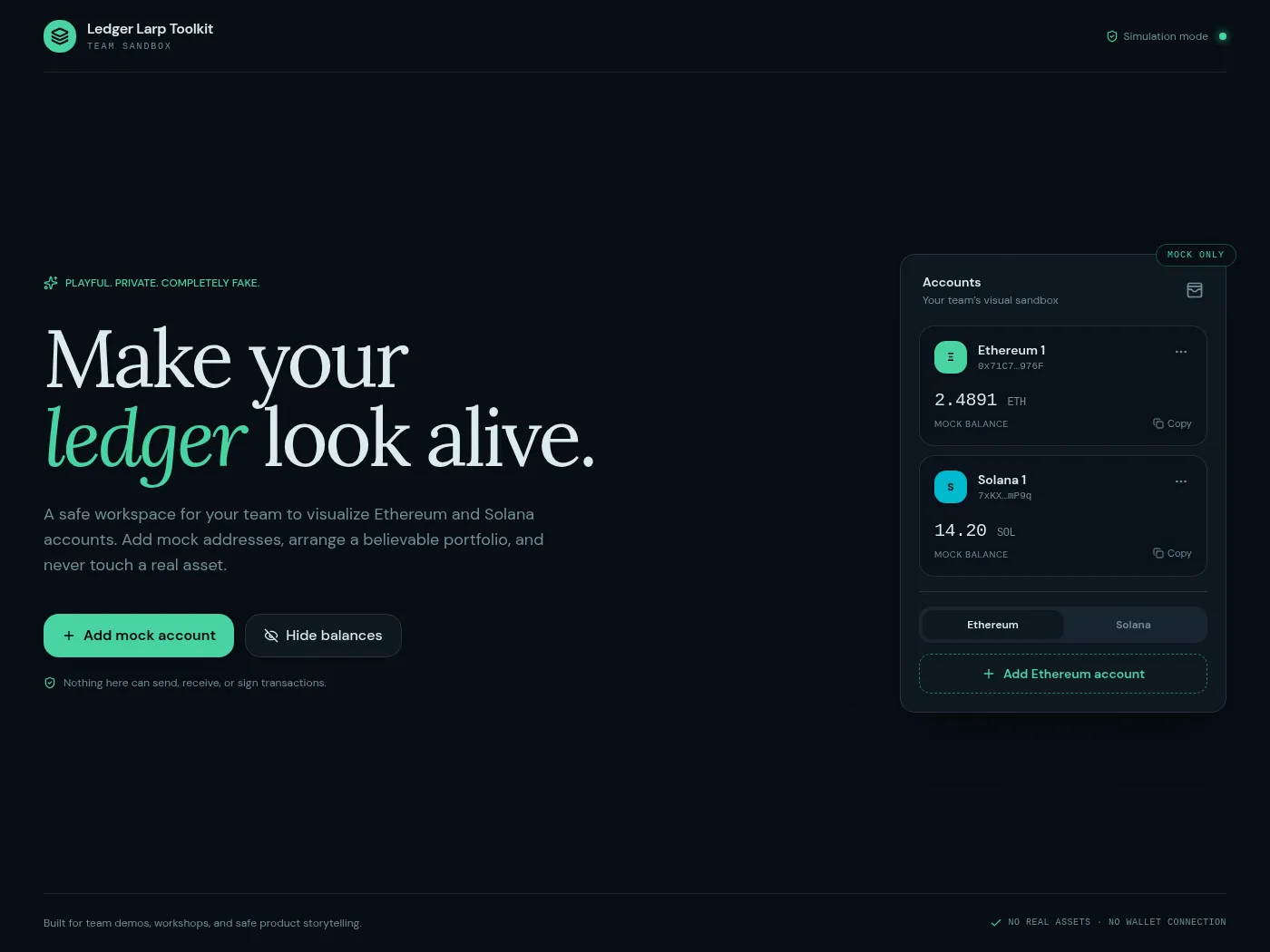 Ledger Larp Toolkit