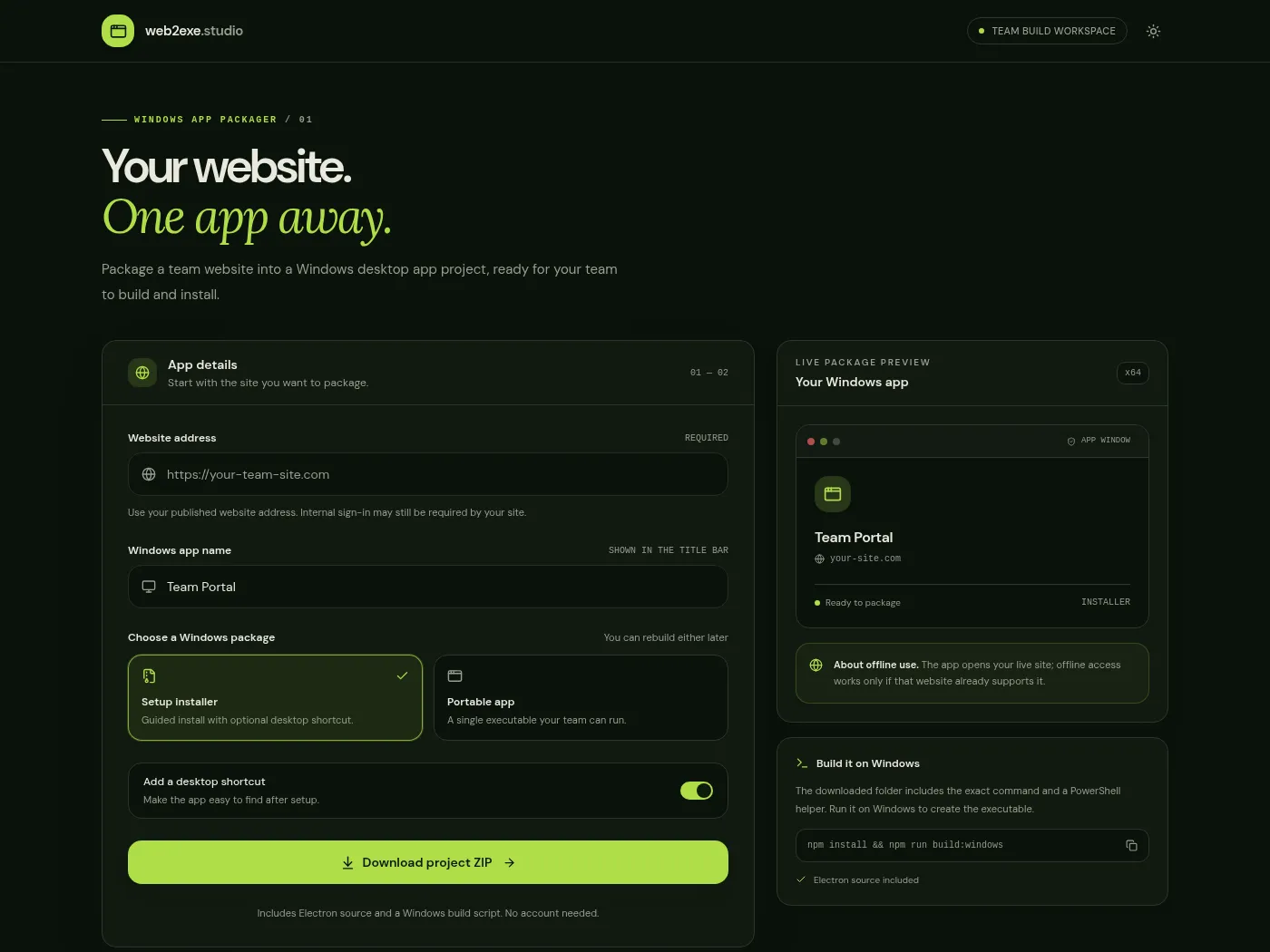 Web2Exe Deployer