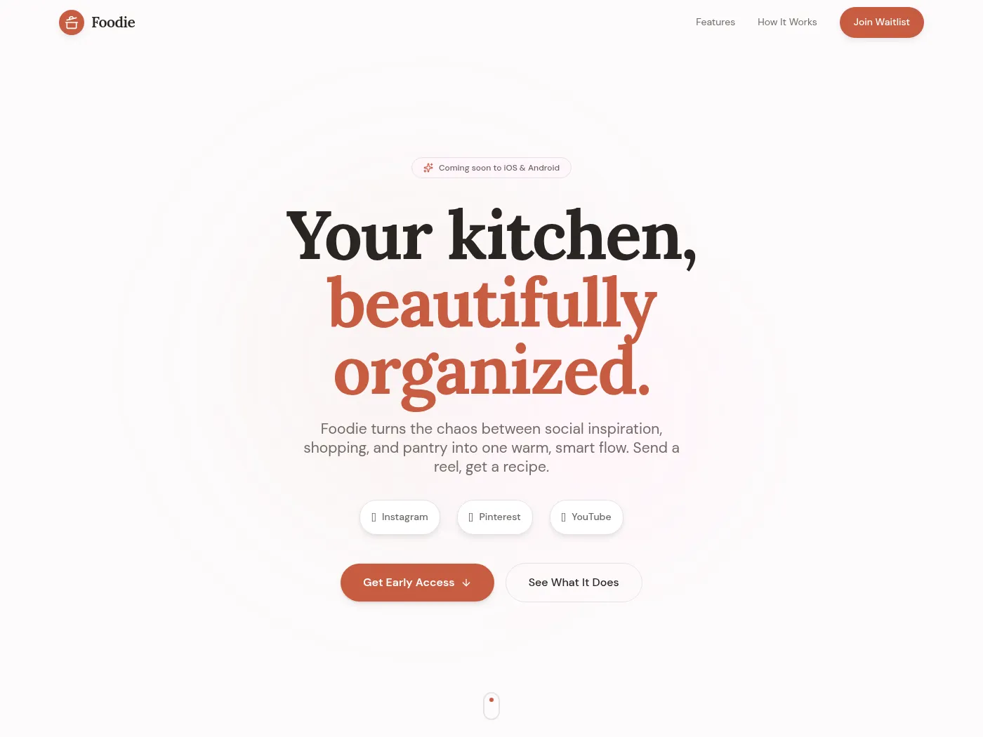 Foodie Landing Hub