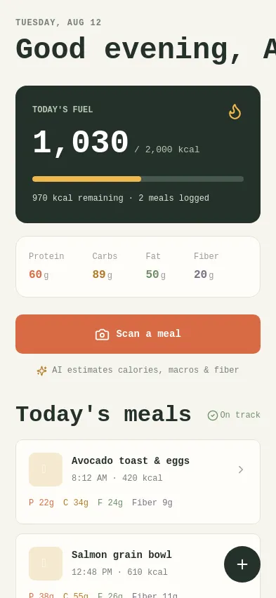 SnapMeal AI Tracker