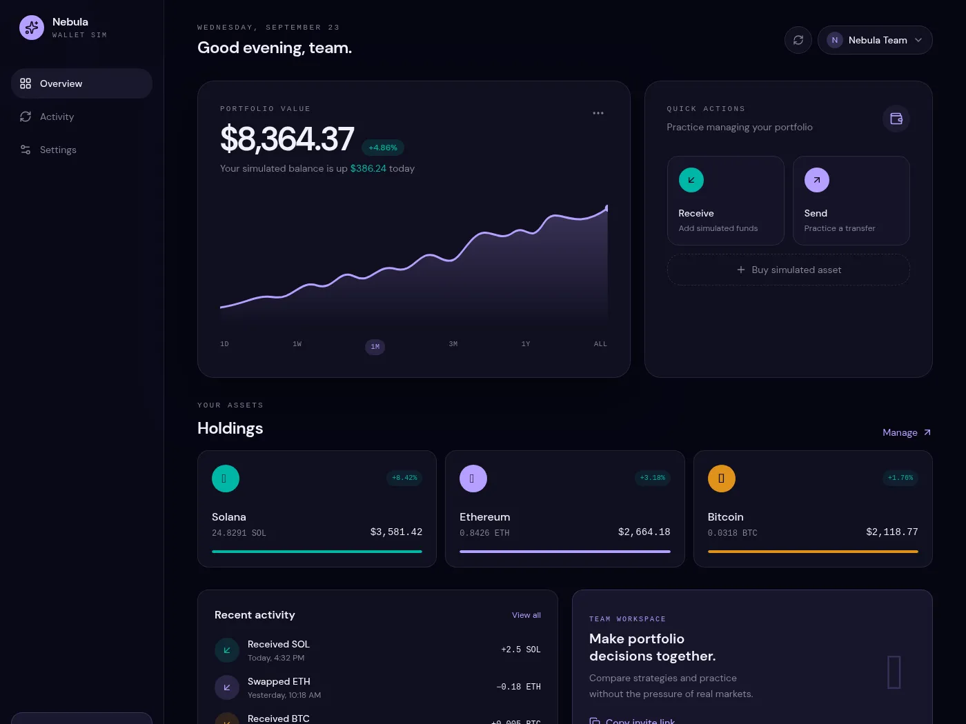 Phantom Wallet Simulator