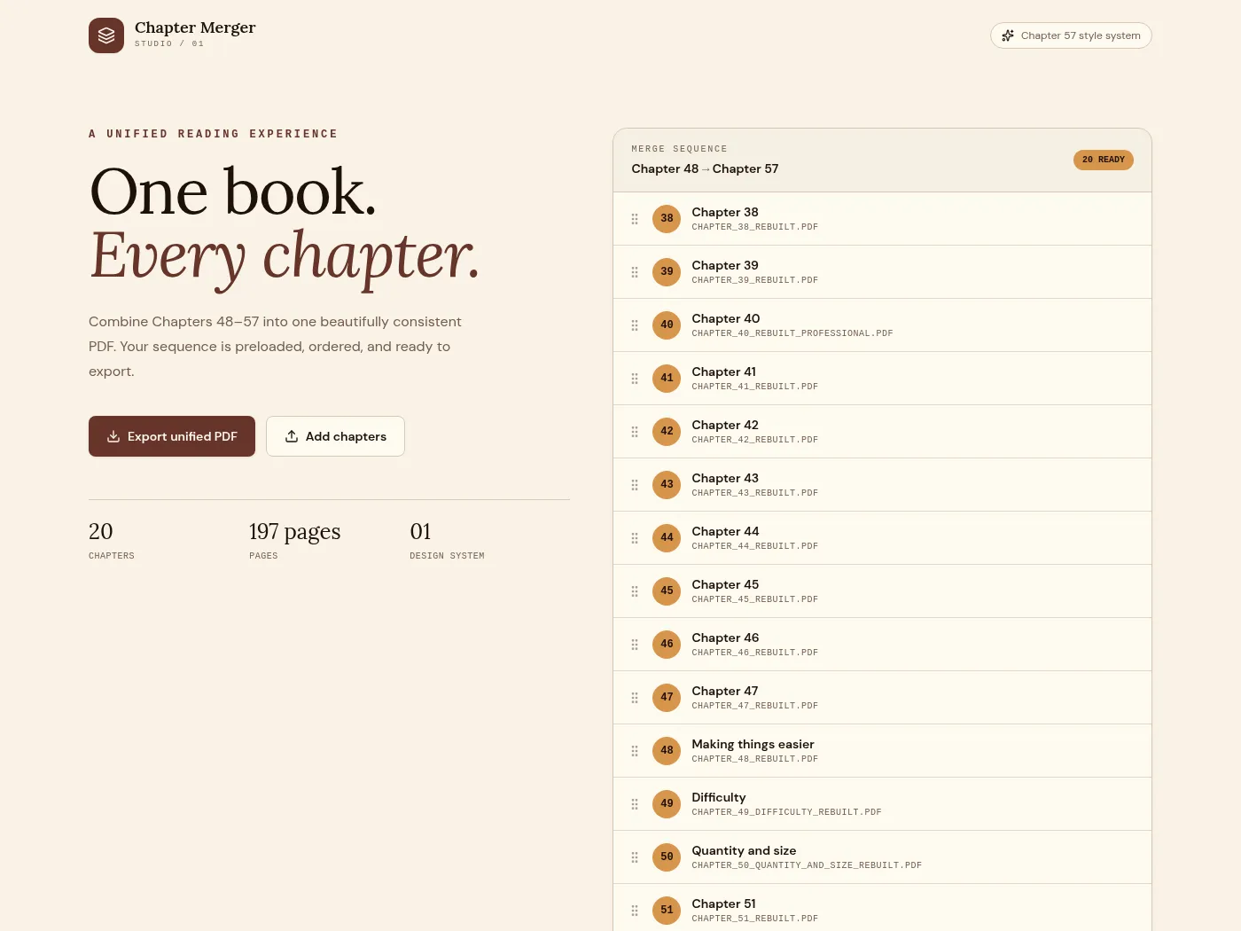 Chapter Merger Studio