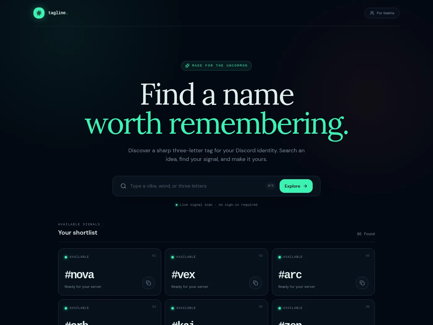 Discord Tag Finder