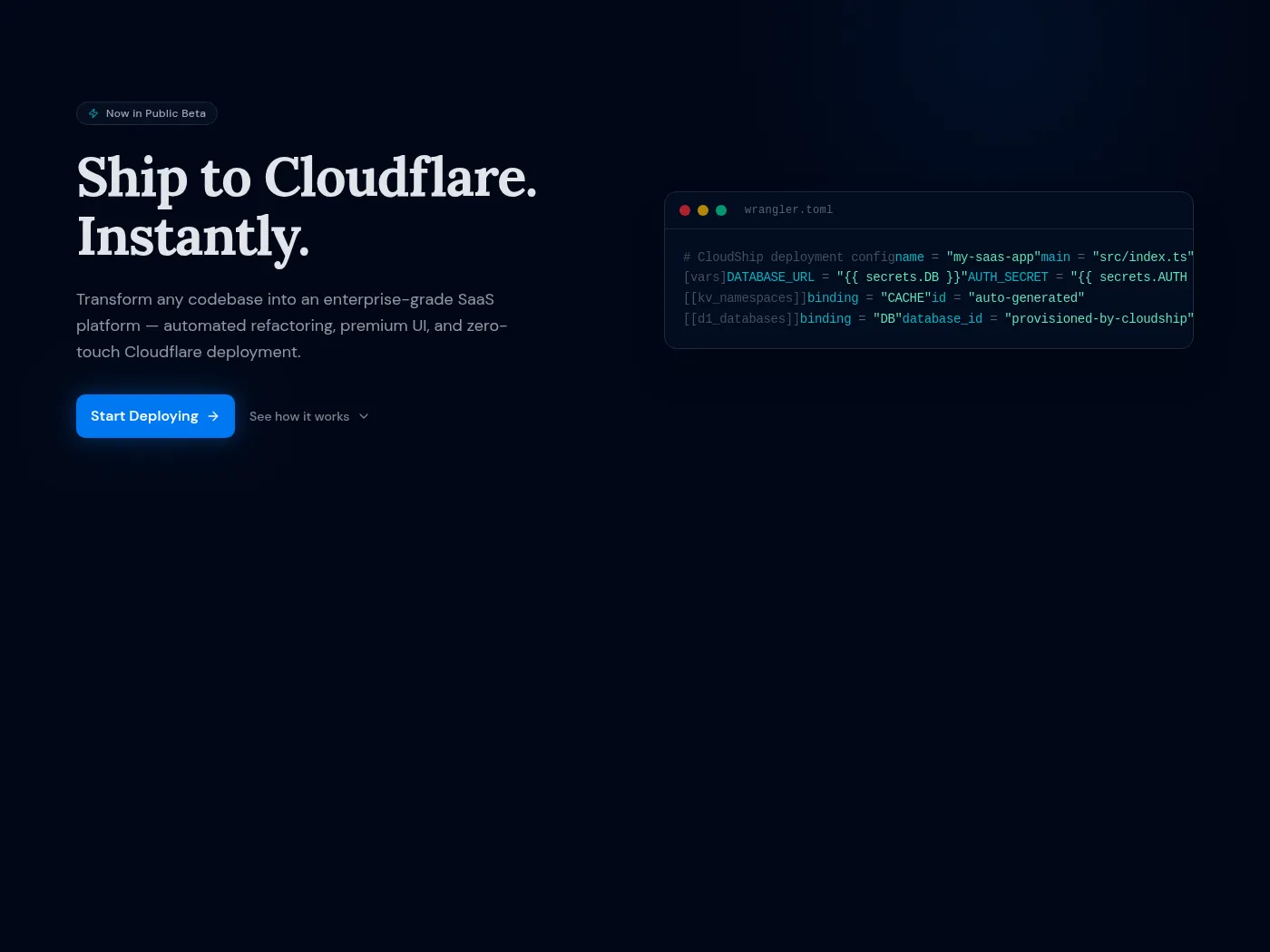 Cloudflare SaaS Refactor