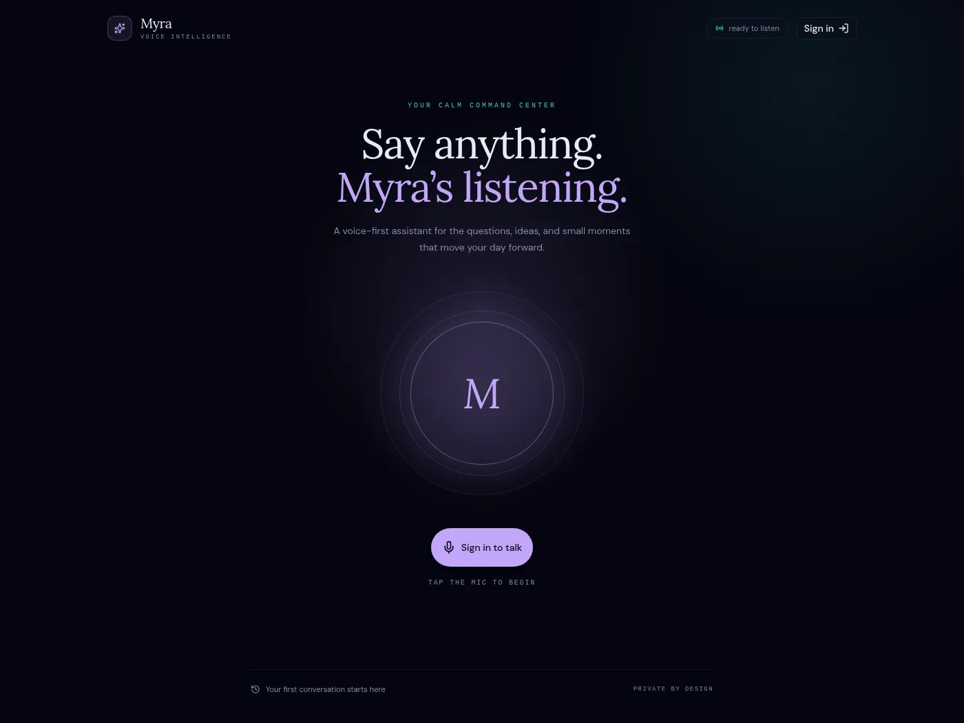Myra Voice AI Assistant