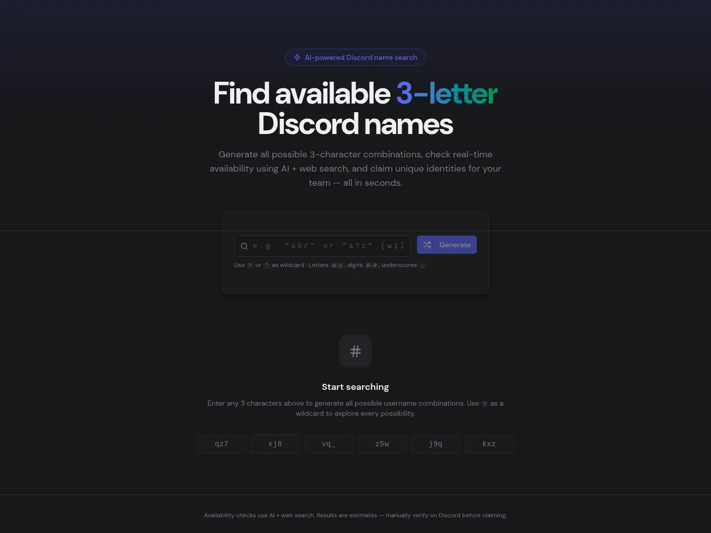 Discord Name Finder