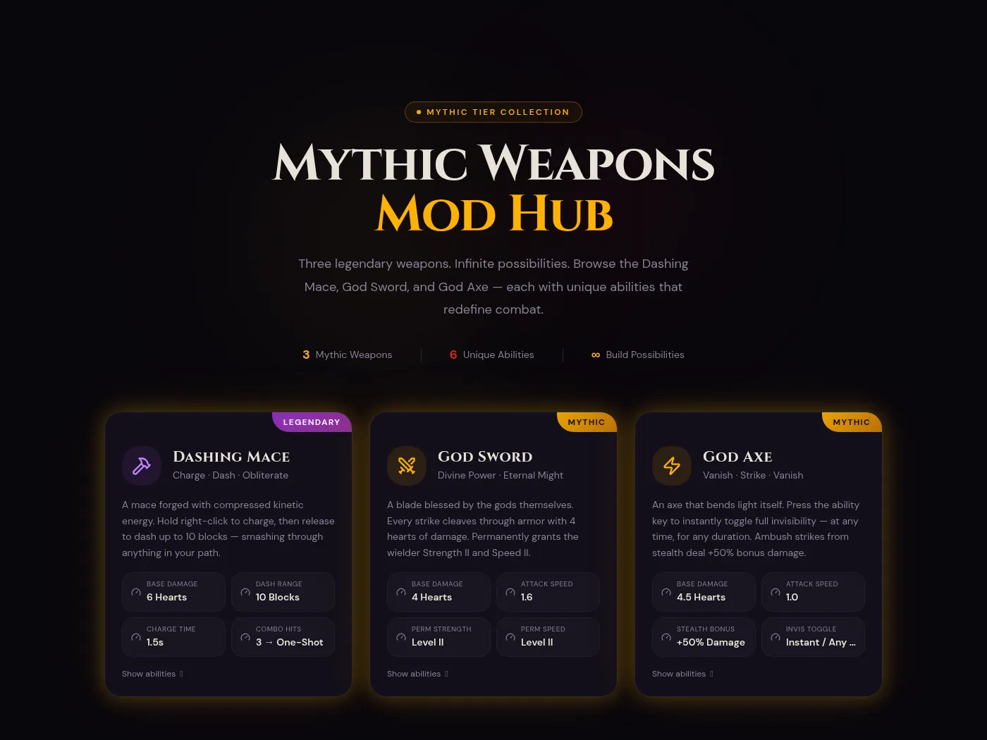 Mythic Weapons Mod Hub
