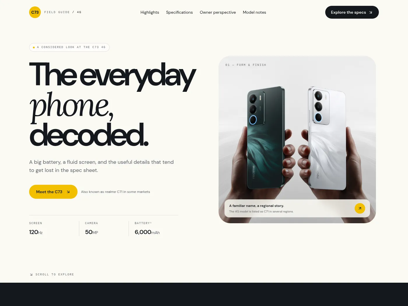 Realme C73 4G Info Hub