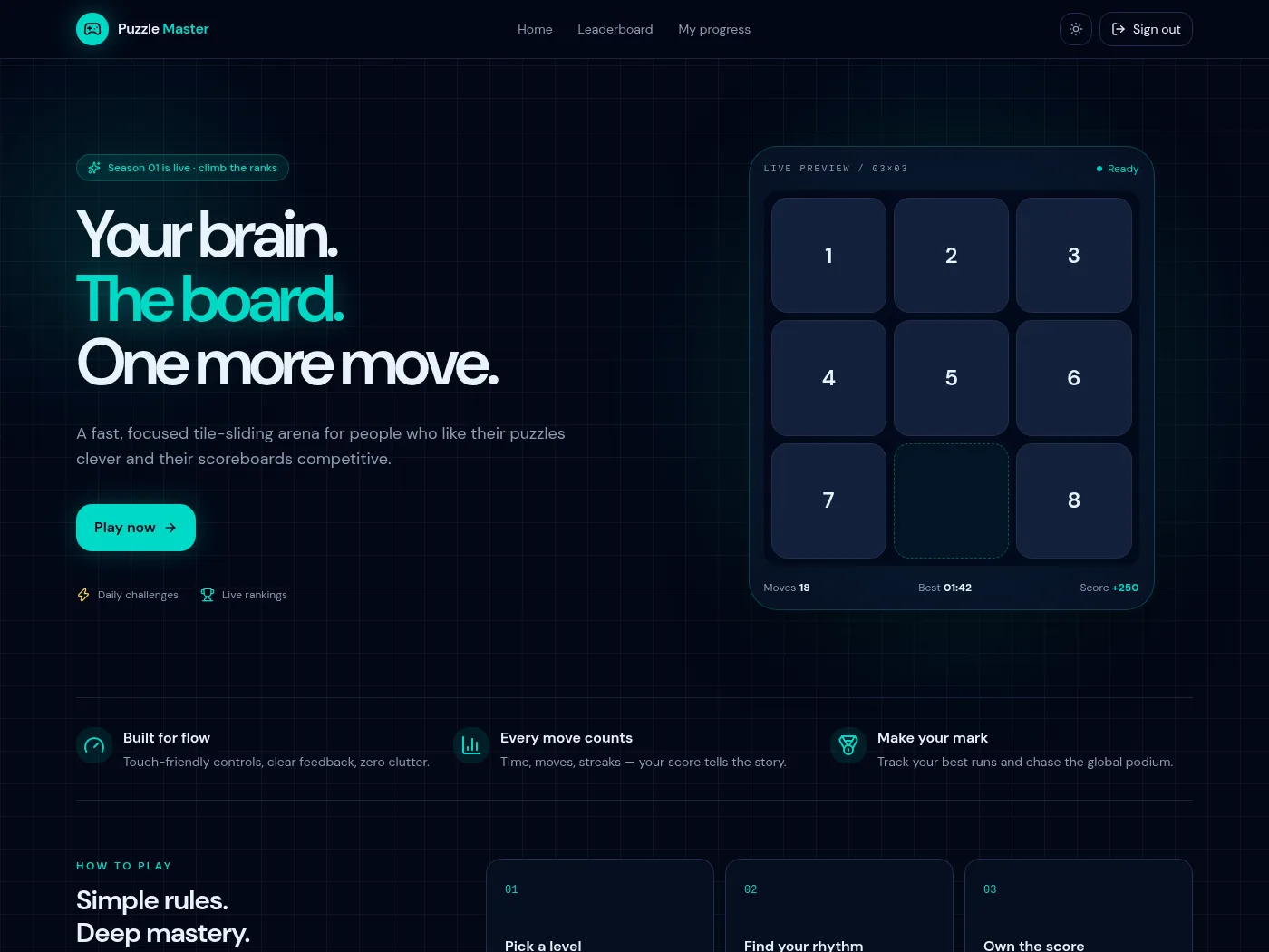 Puzzle Master Game Hub