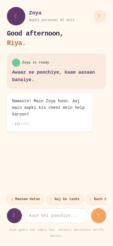 Zoya Hindi Voice AI