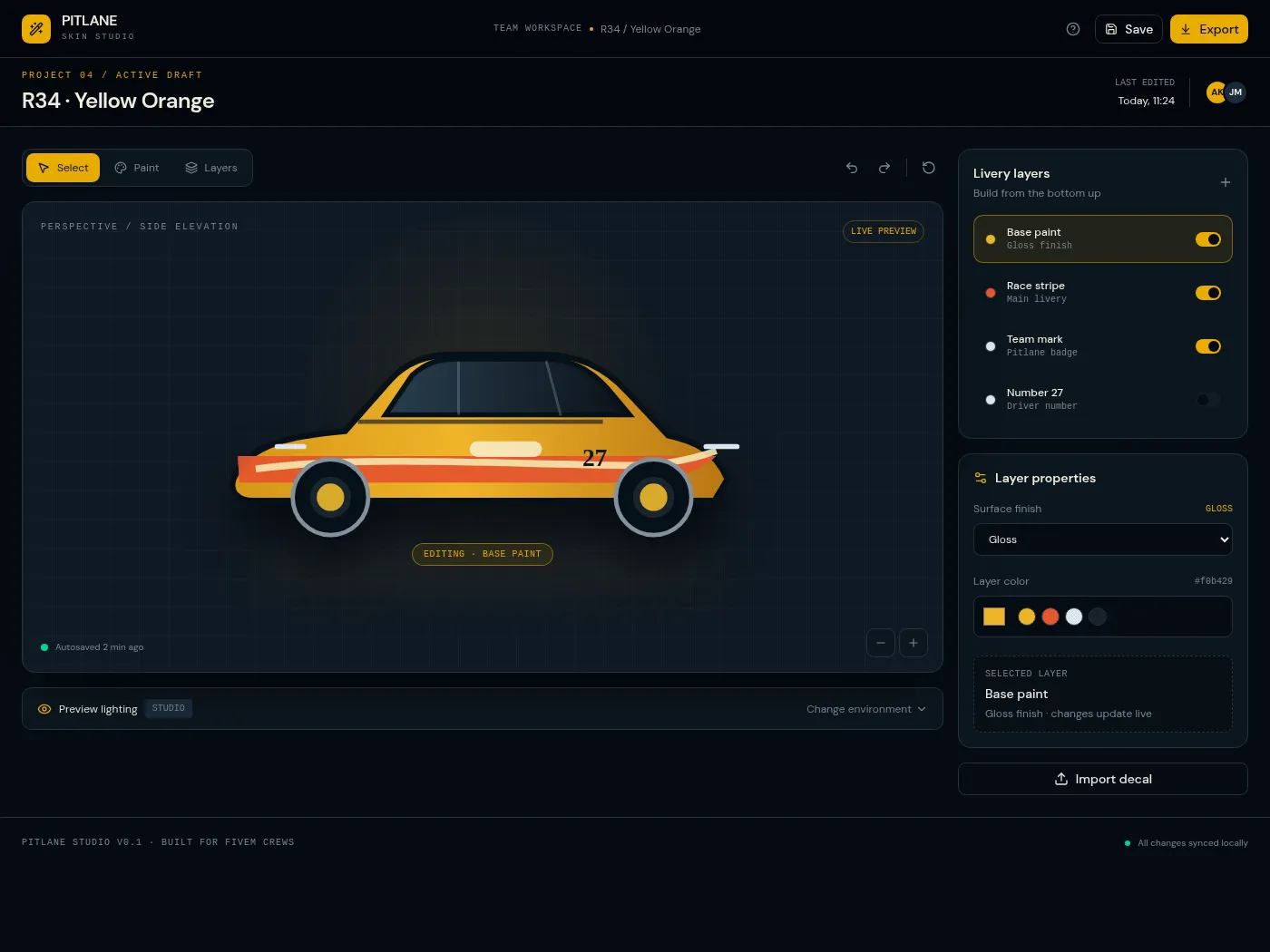 FiveM Car Skin Creator