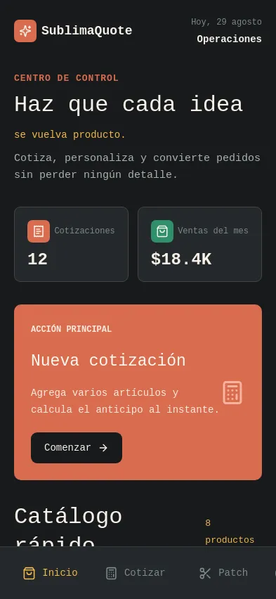 SublimaQuote App