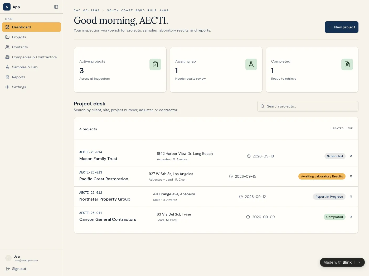 AECTI Inspection Manager