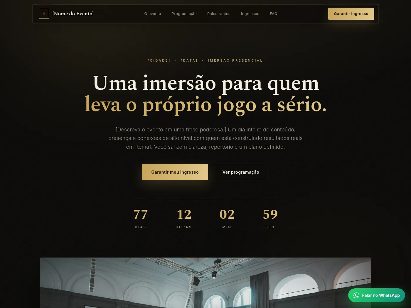 LP Evento Presencial — TurboSaaS