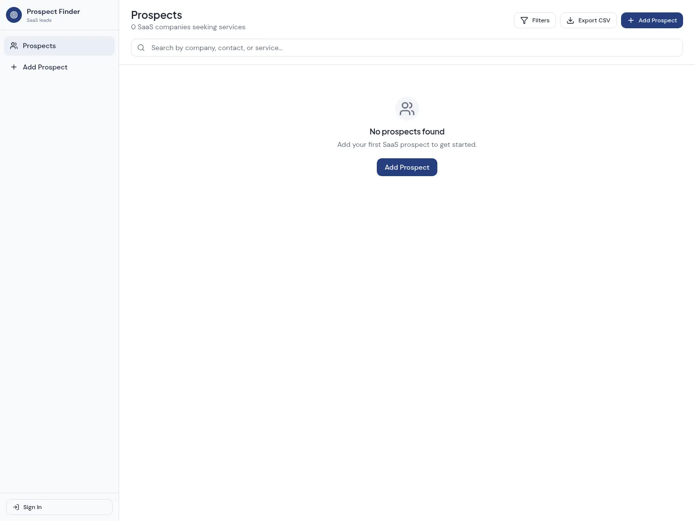 SaaS Prospect Finder