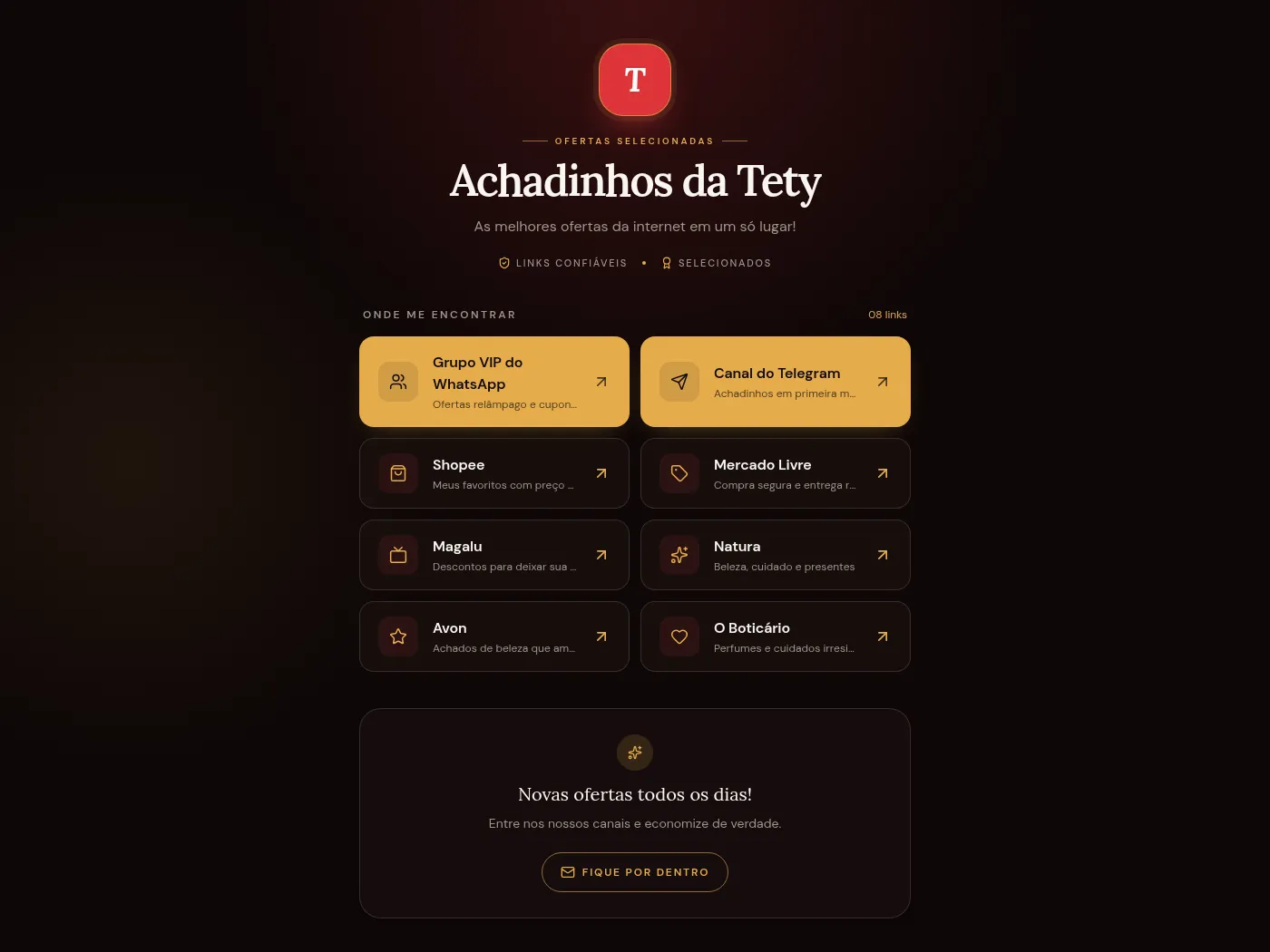 Achadinhos da Tety Links