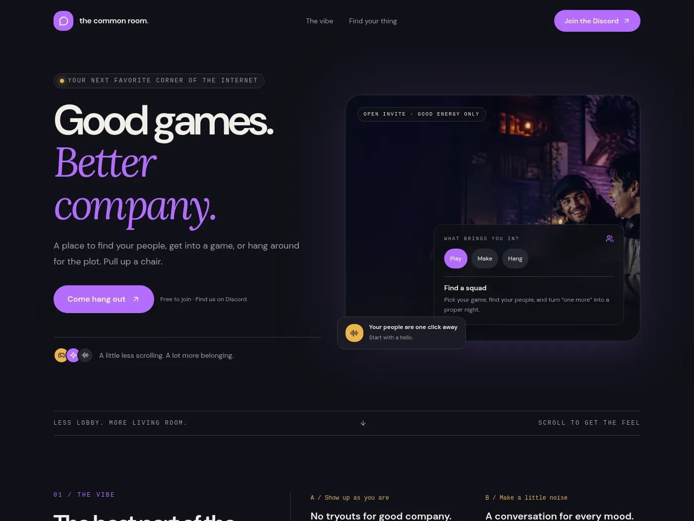 Discord Server Promo Page