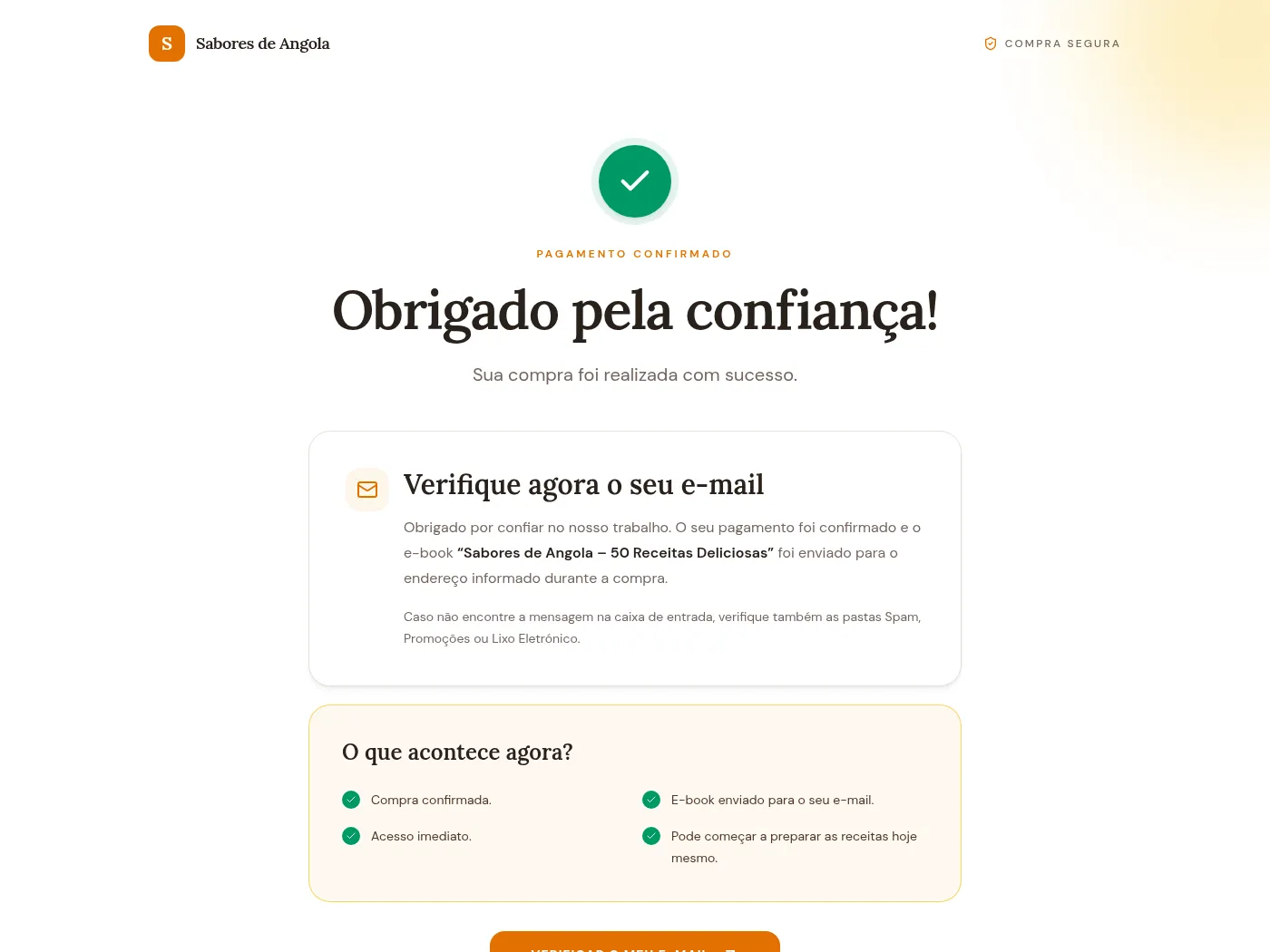Sabores de Angola Obrigado