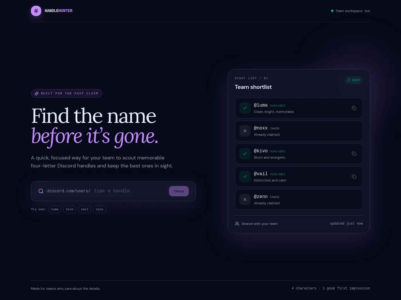 Discord Handle Hunter