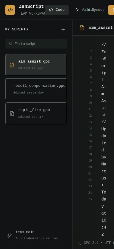 ZenScript Mobile Editor