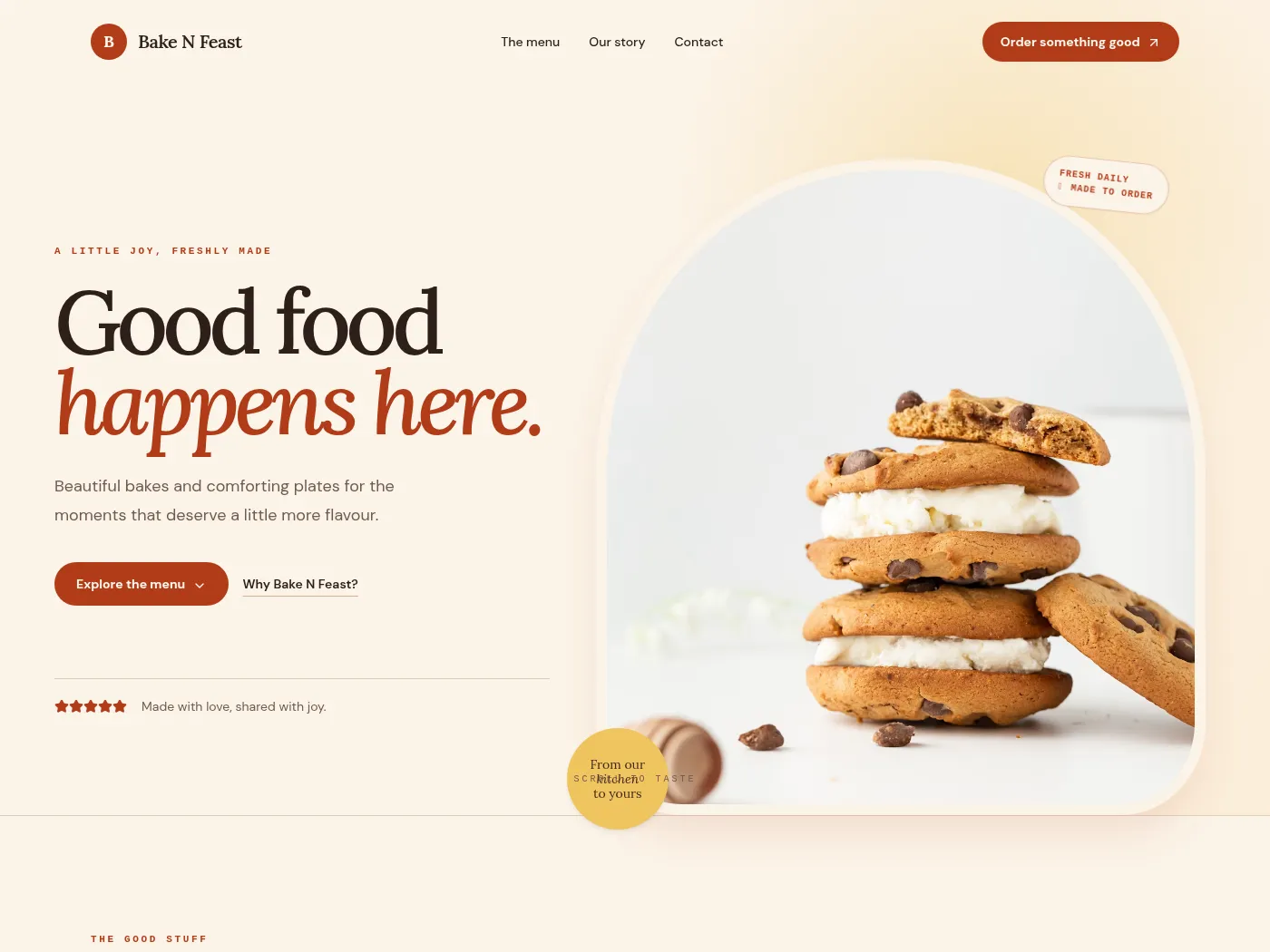 BakeNFeast Website