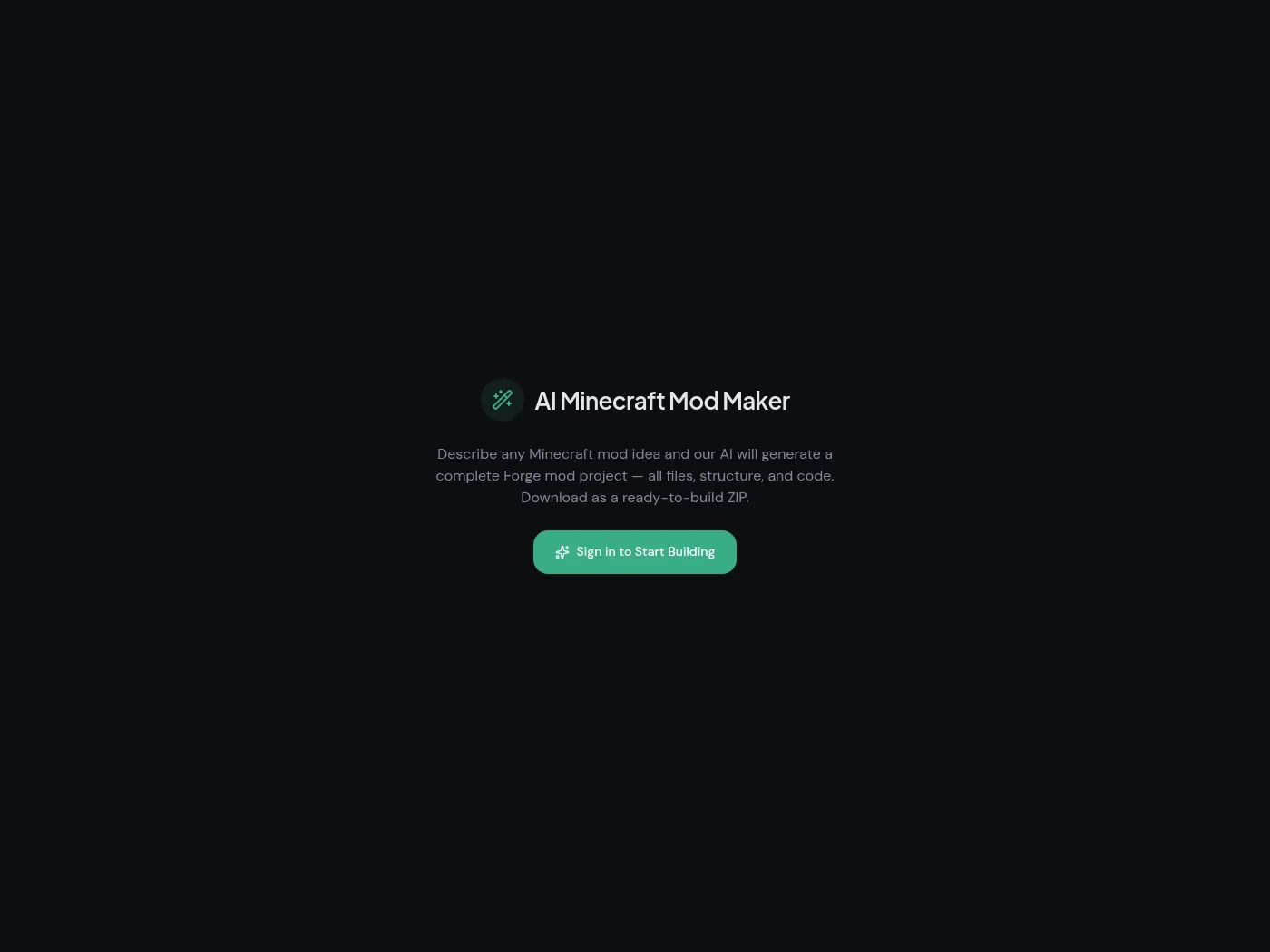 AI Minecraft Mod Maker