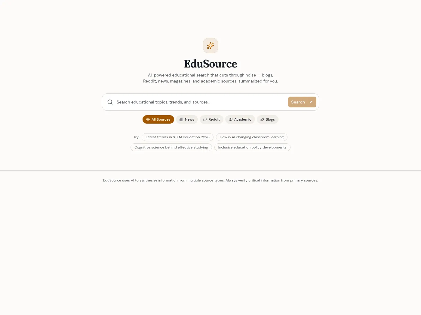 EduSource AI Search