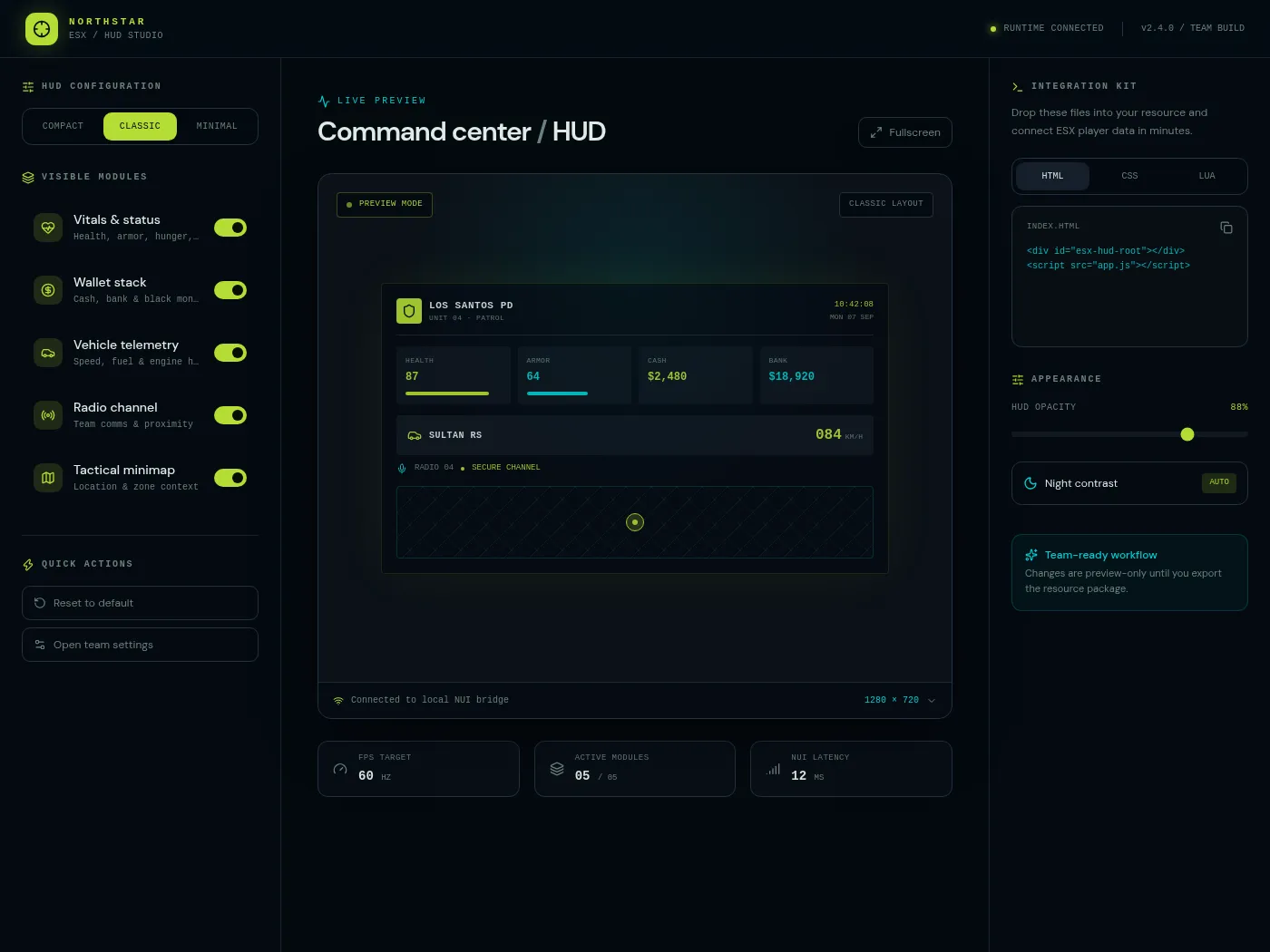 FiveM ESX Custom HUD
