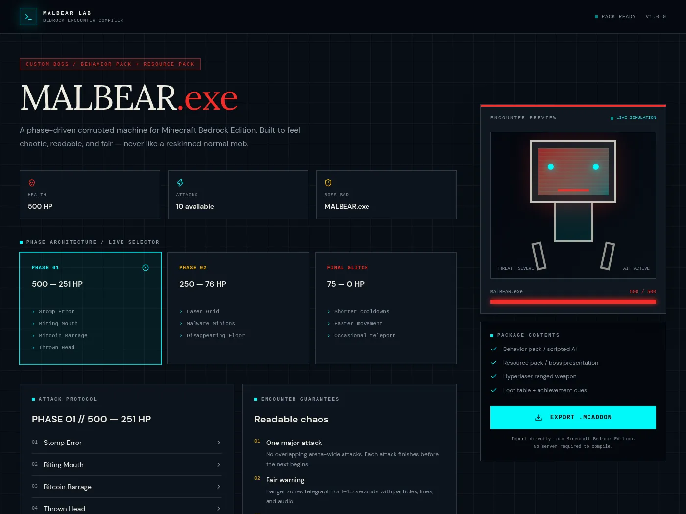 Malbear Boss Add-On