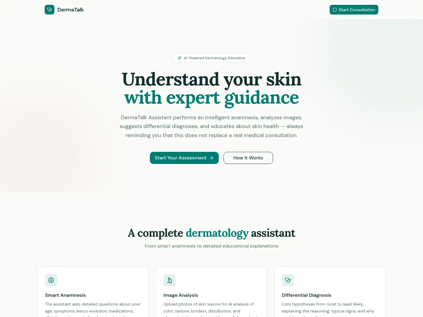 DermaTalk Assistant