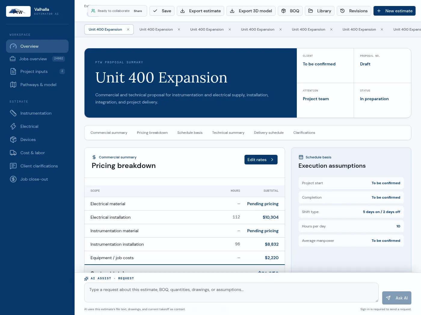 InstruElect Estimator AI