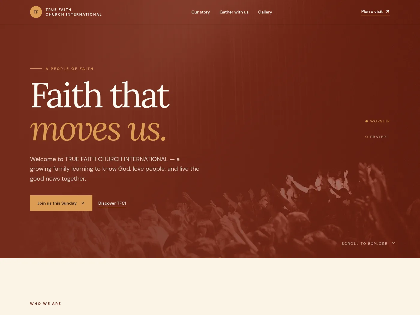 True Faith Church Site