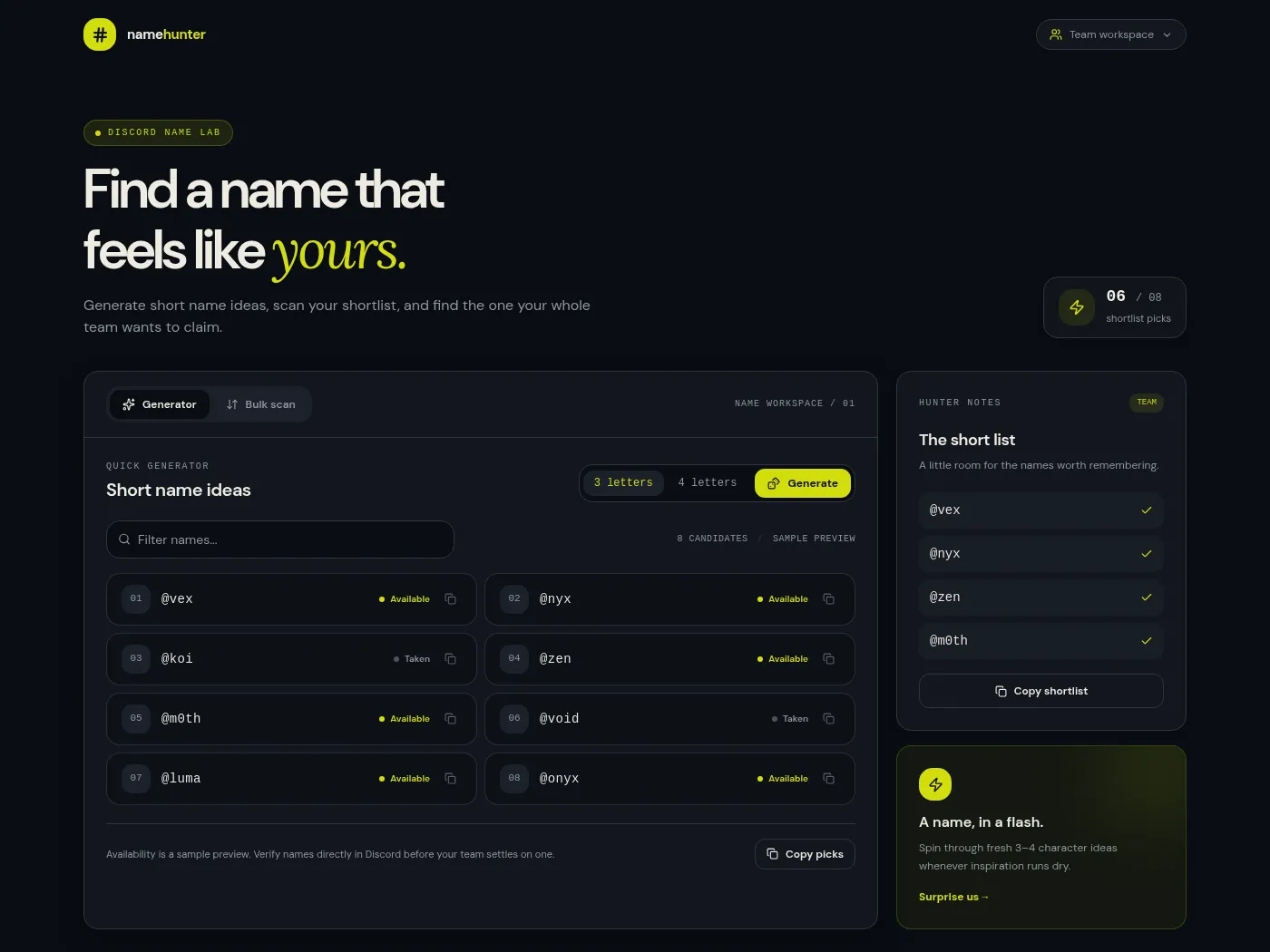 Discord Name Hunter