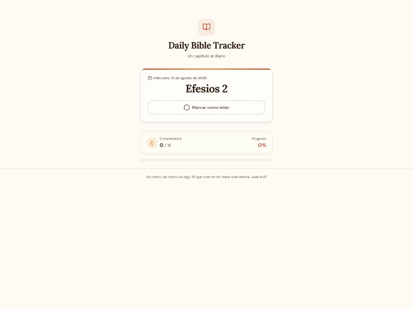 Daily Bible Tracker