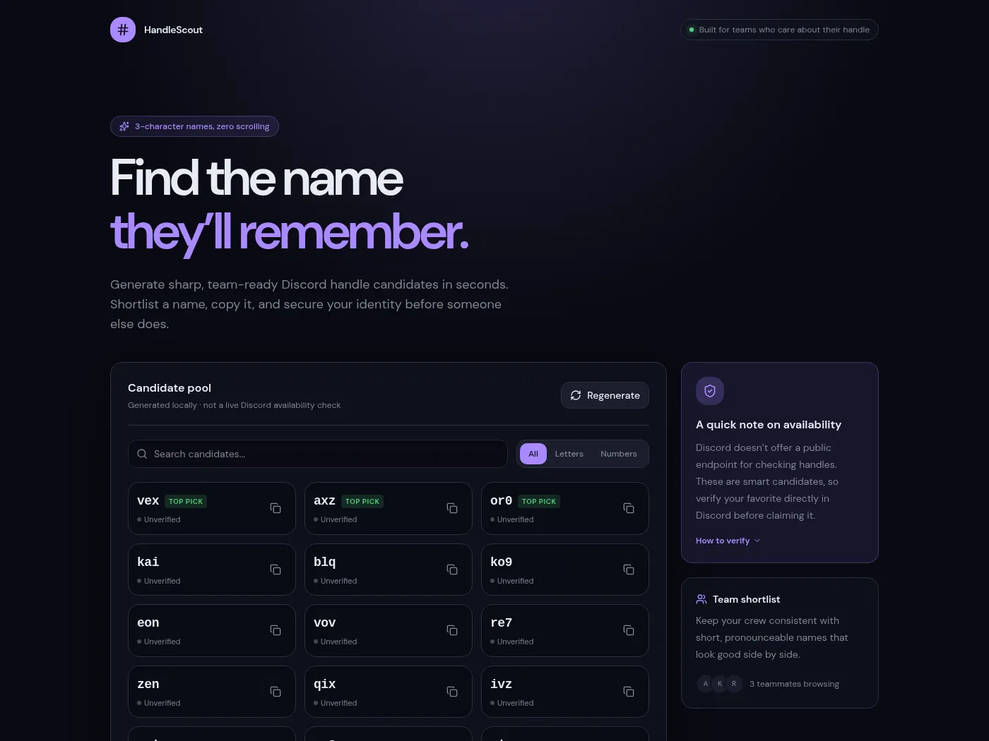 Discord Name Finder