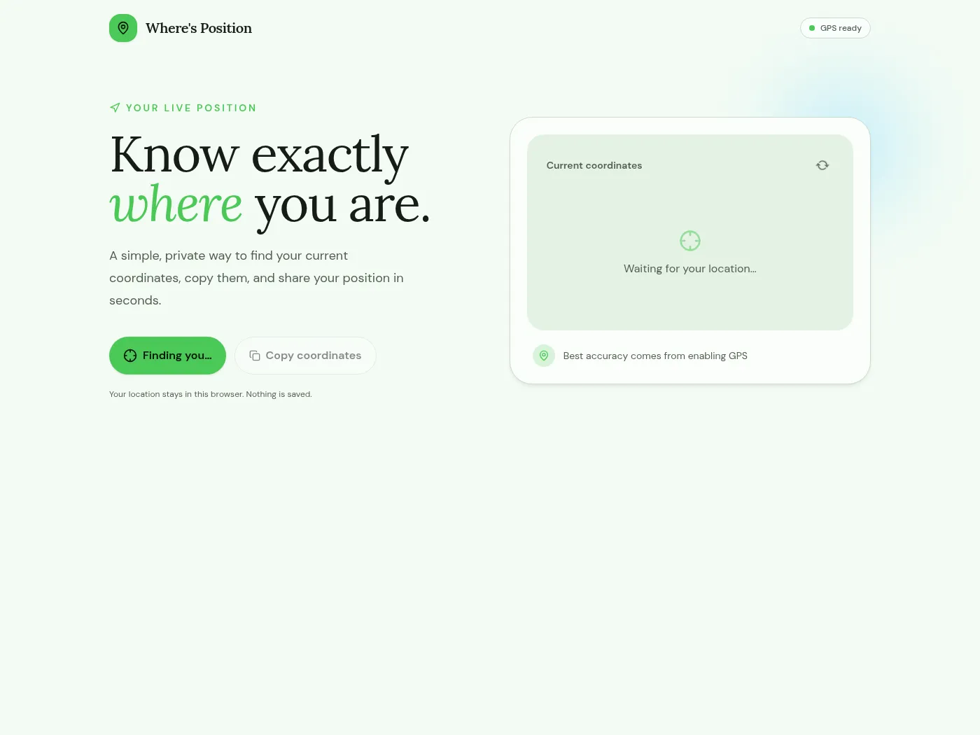 Where's Position