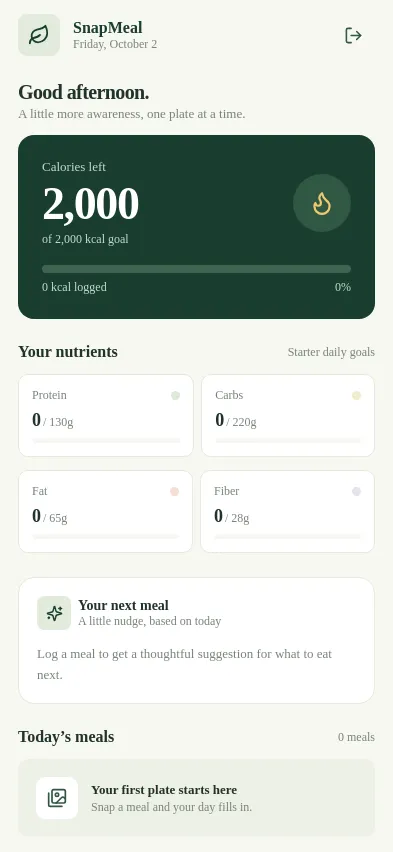 SnapMeal Tracker