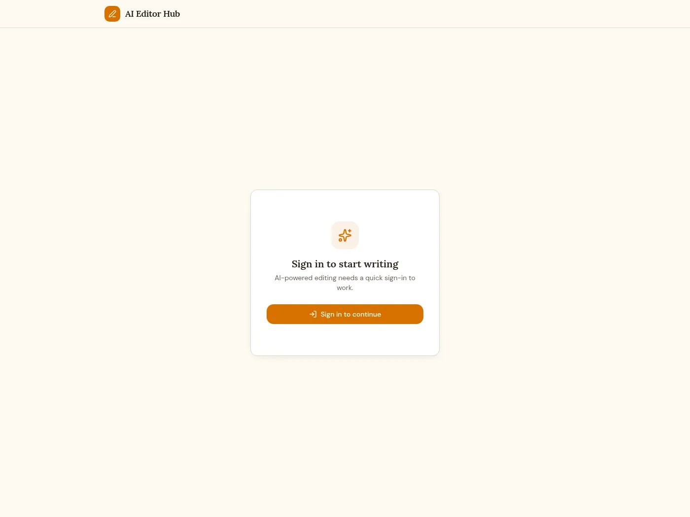 AI Editor Hub