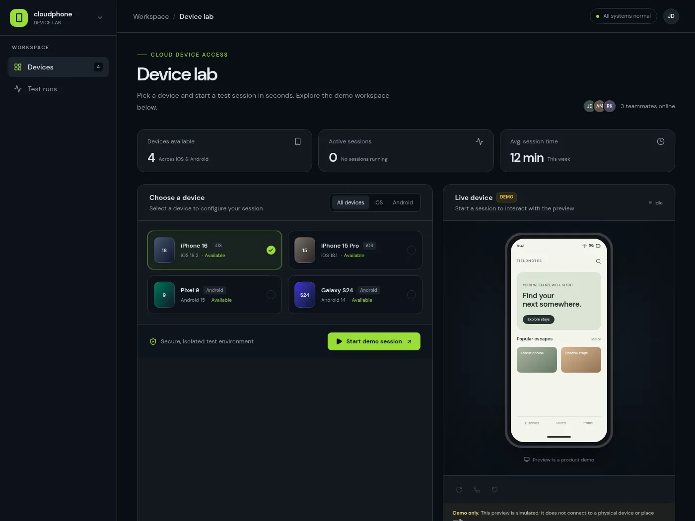 CloudPhone Lab