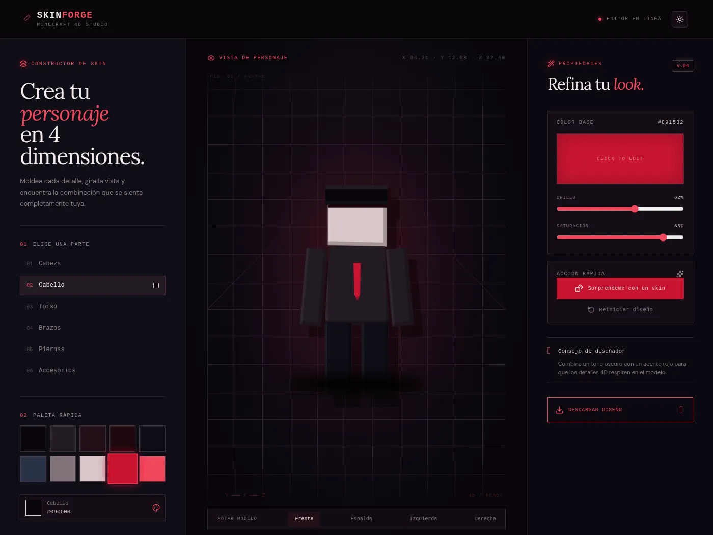 Minecraft 4D Skin Maker