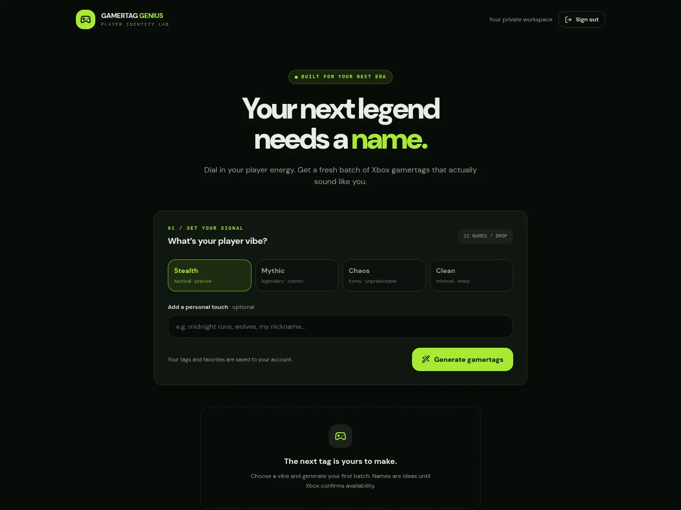 Gamertag Genius