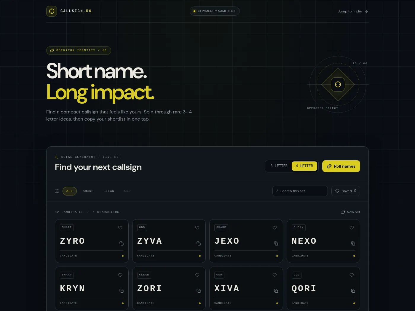 R6 Name Finder