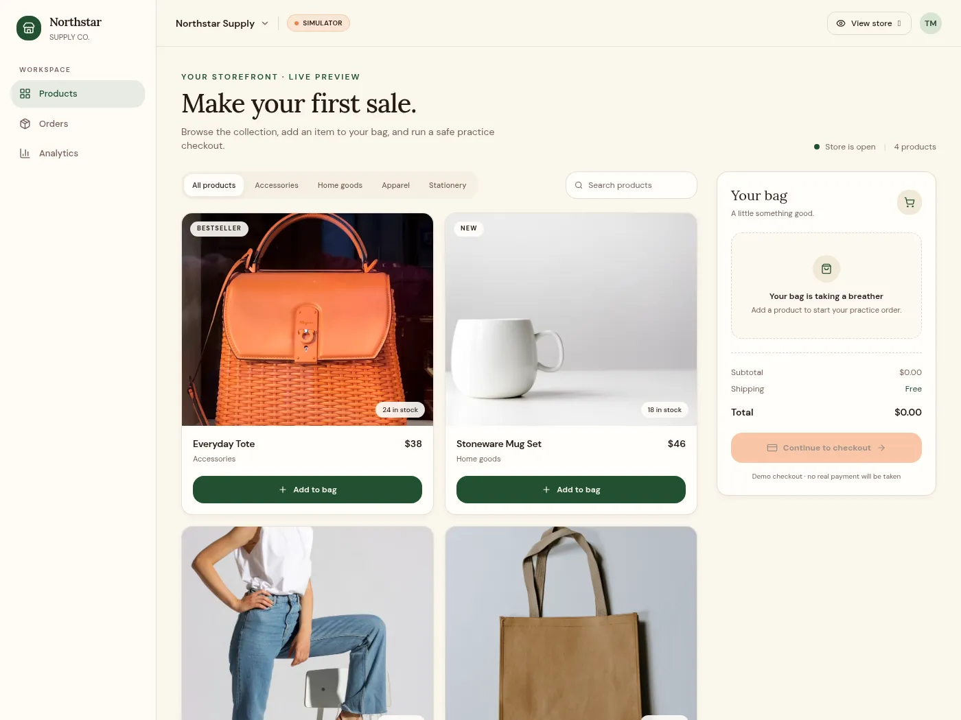 Shopify Store Simulator
