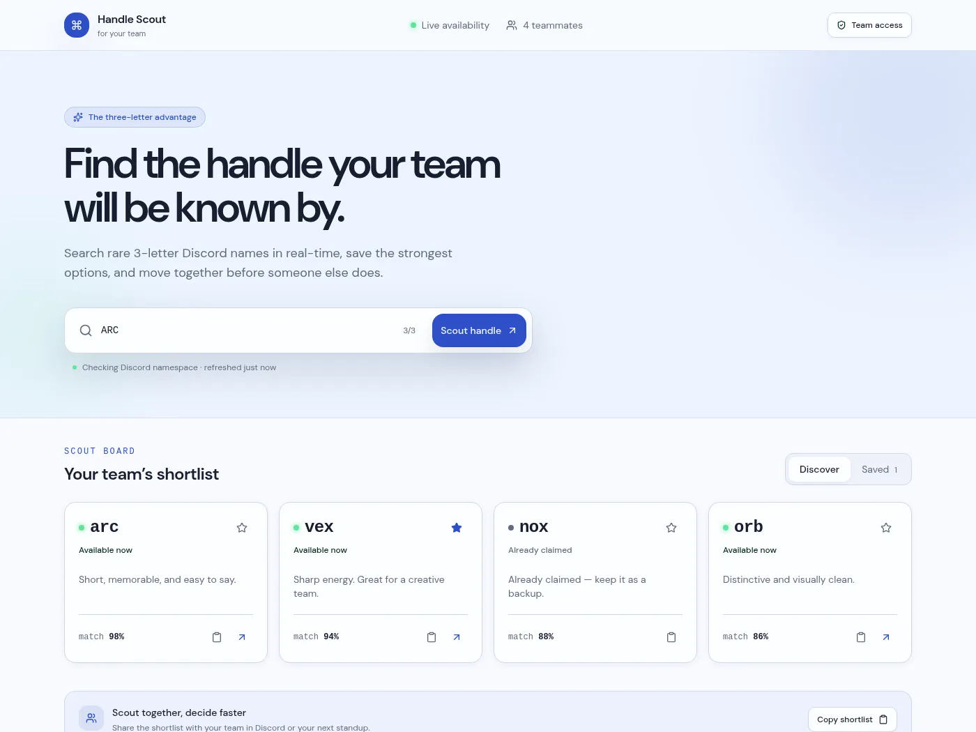 Discord Handle Scout