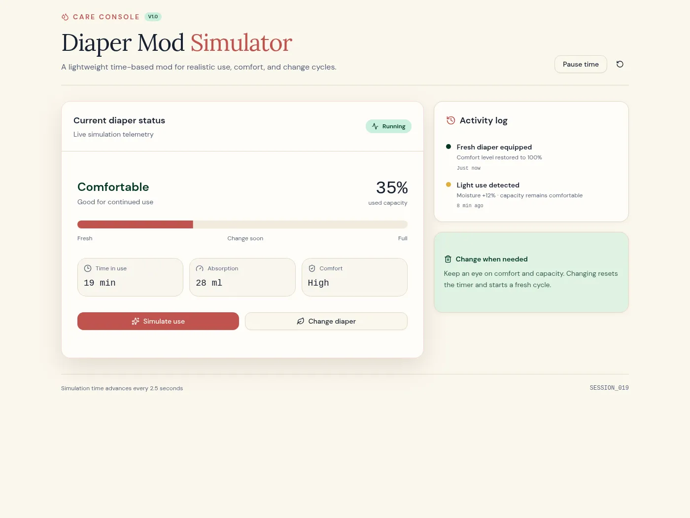 Diaper Mod Simulator