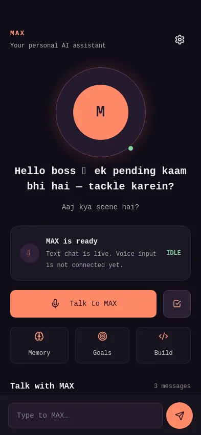 MAX: Hindi AI Assistant