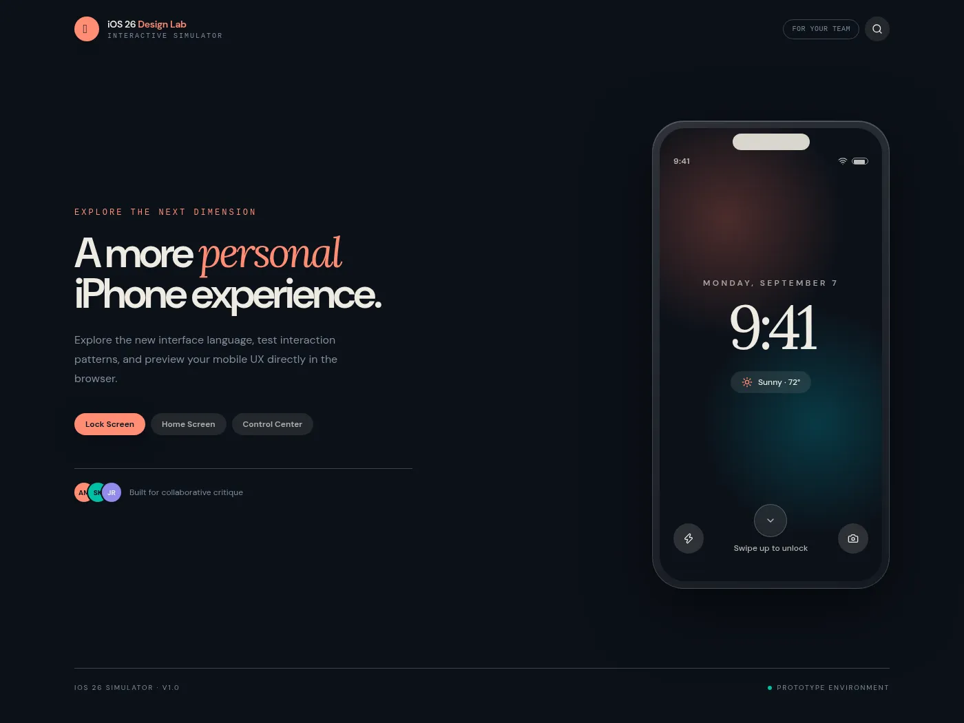 iOS 26 Web Simulator